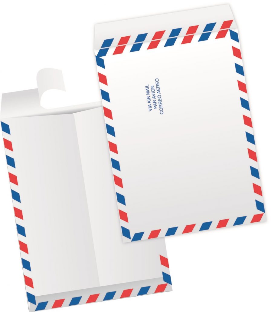 Tyvek® Sub 14 Flat / Open End Zip Stick® - Flaps Folded Red and Blue ...